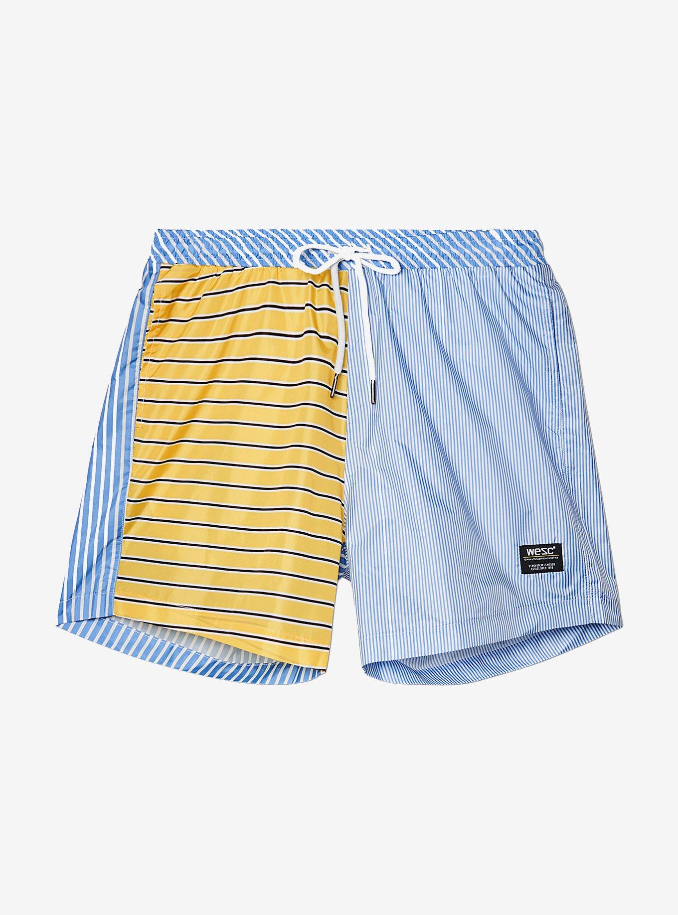 WeSC Zack Summer Sailor Patternblock Swim Trunk | Hot Topic