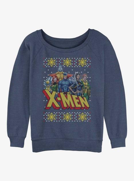 Marvel X-Men Hero Group Womens Slouchy Sweatshirt - BLUE | BoxLunch