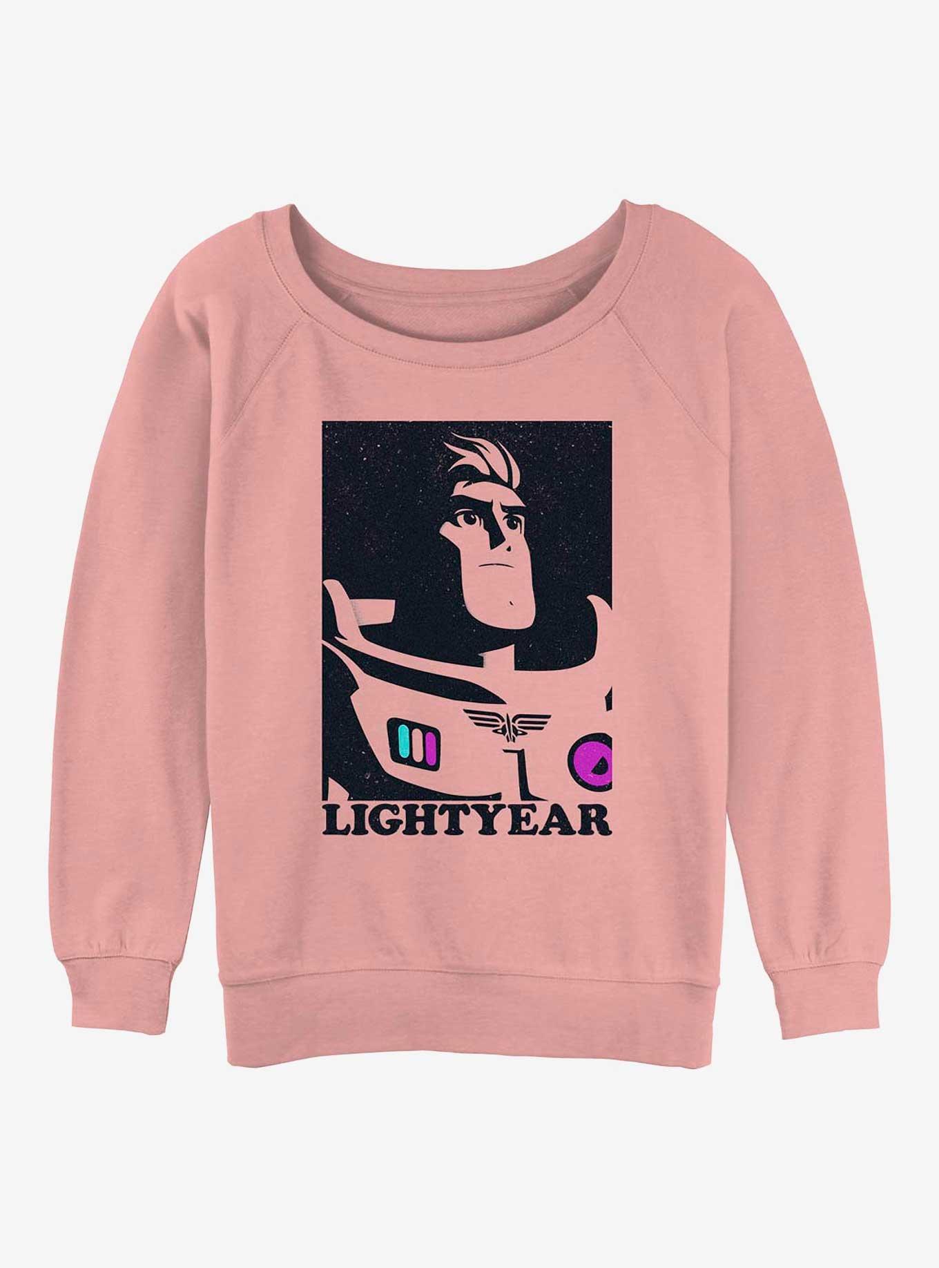 Disney Pixar Lightyear Buzz Portrait Womens Slouchy Sweatshirt - PINK ...