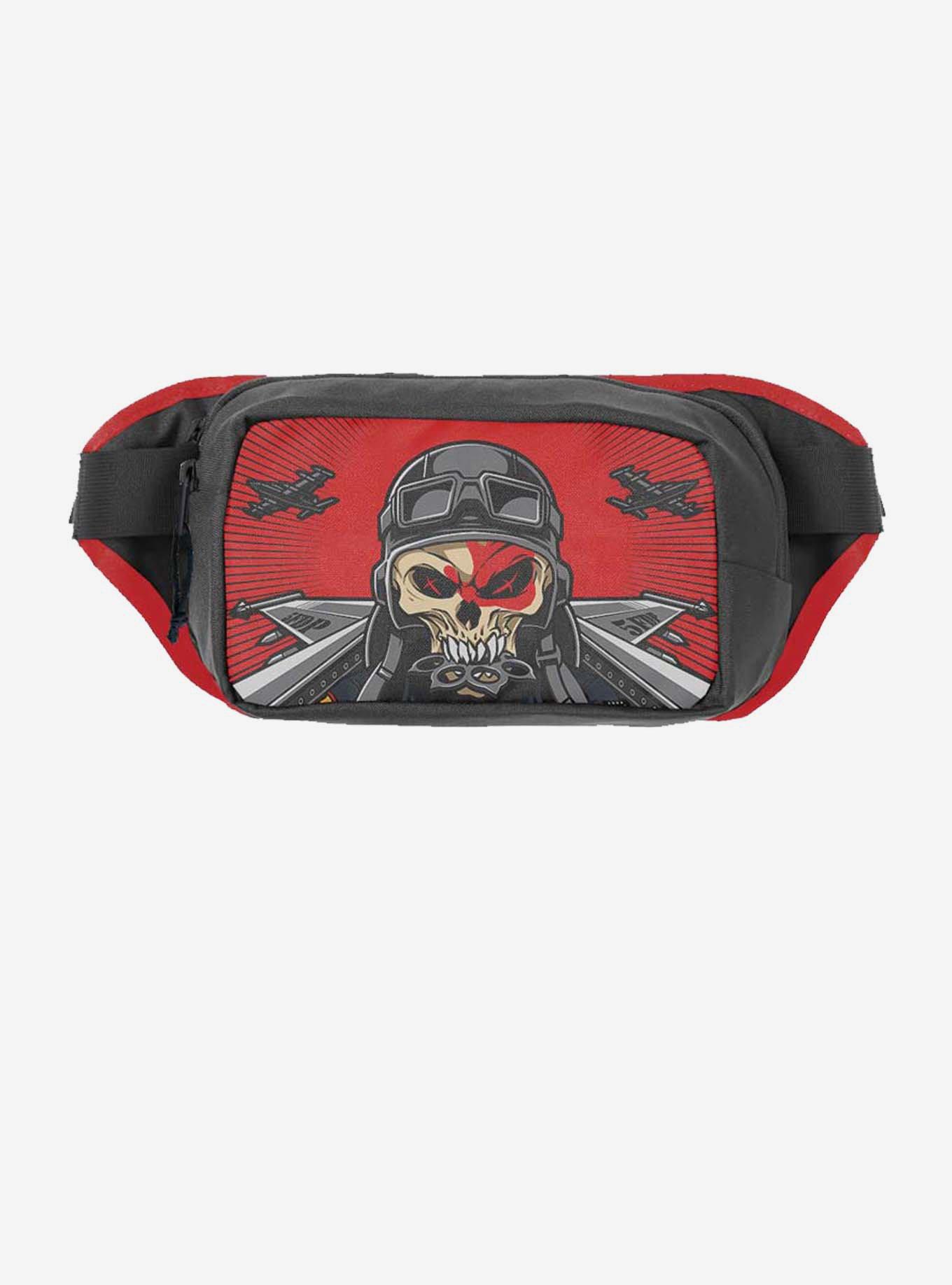 Rocksax Five Finger Death Punch Skull Pilot Fanny Pack | Hot Topic