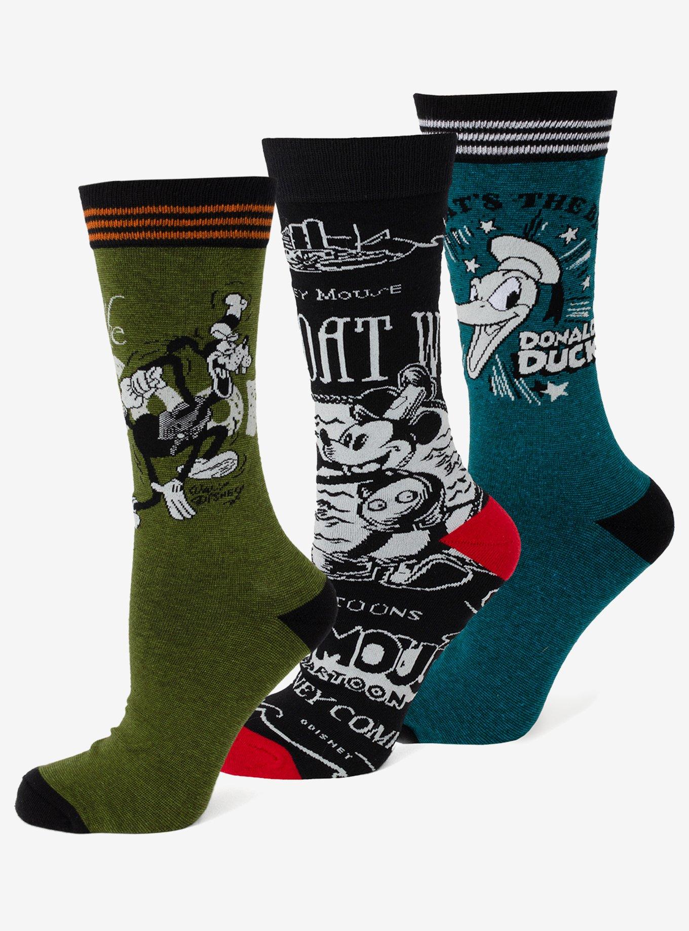 Disney Mickey Mouse Disney 100Th Vintage Mickey And Friends 3 Pair Sock Gift Set | BoxLunch
