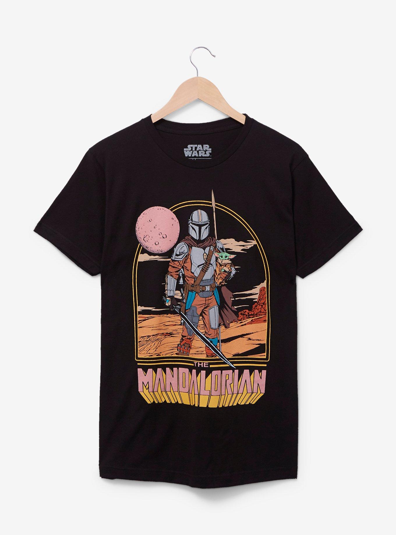 Star Wars The Mandalorian Mando And Grogu Desert Portrait T Shirt