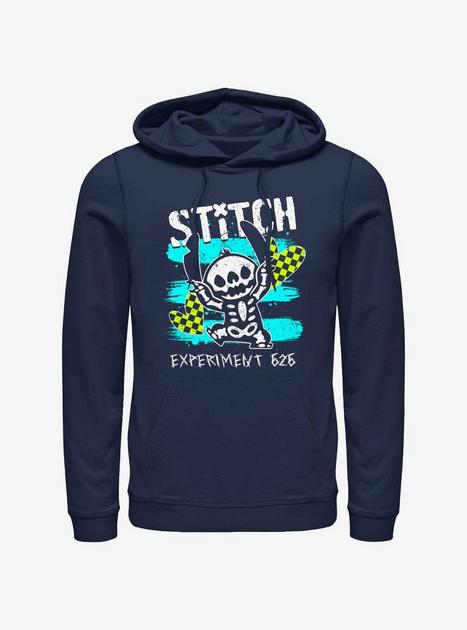 Disney Lilo & Stitch Emo Skelestitch Hoodie - BLUE | Hot Topic