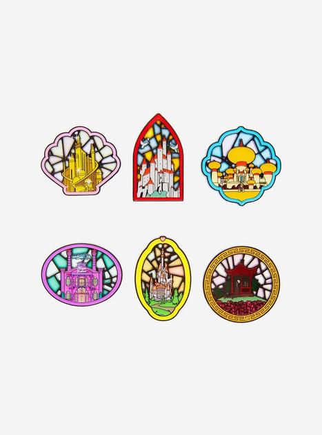 Loungefly Disney Princess Castle Stained Glass Blind Box Enamel Pin ...