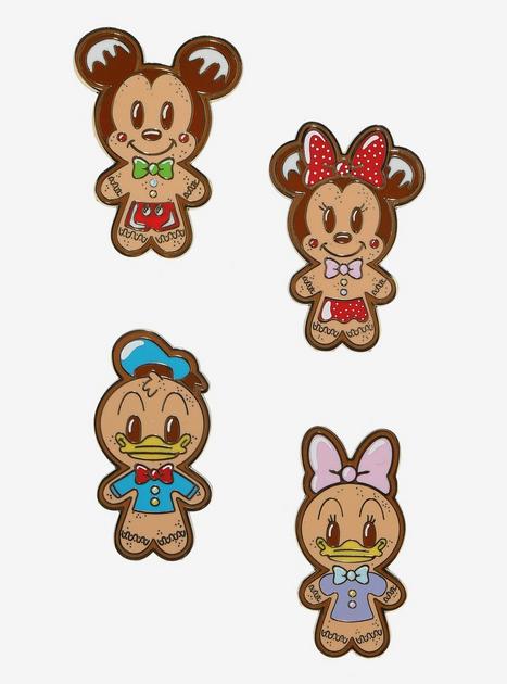 Loungefly Disney Mickey Mouse And Friends Gingerbread Enamel Pin Set ...