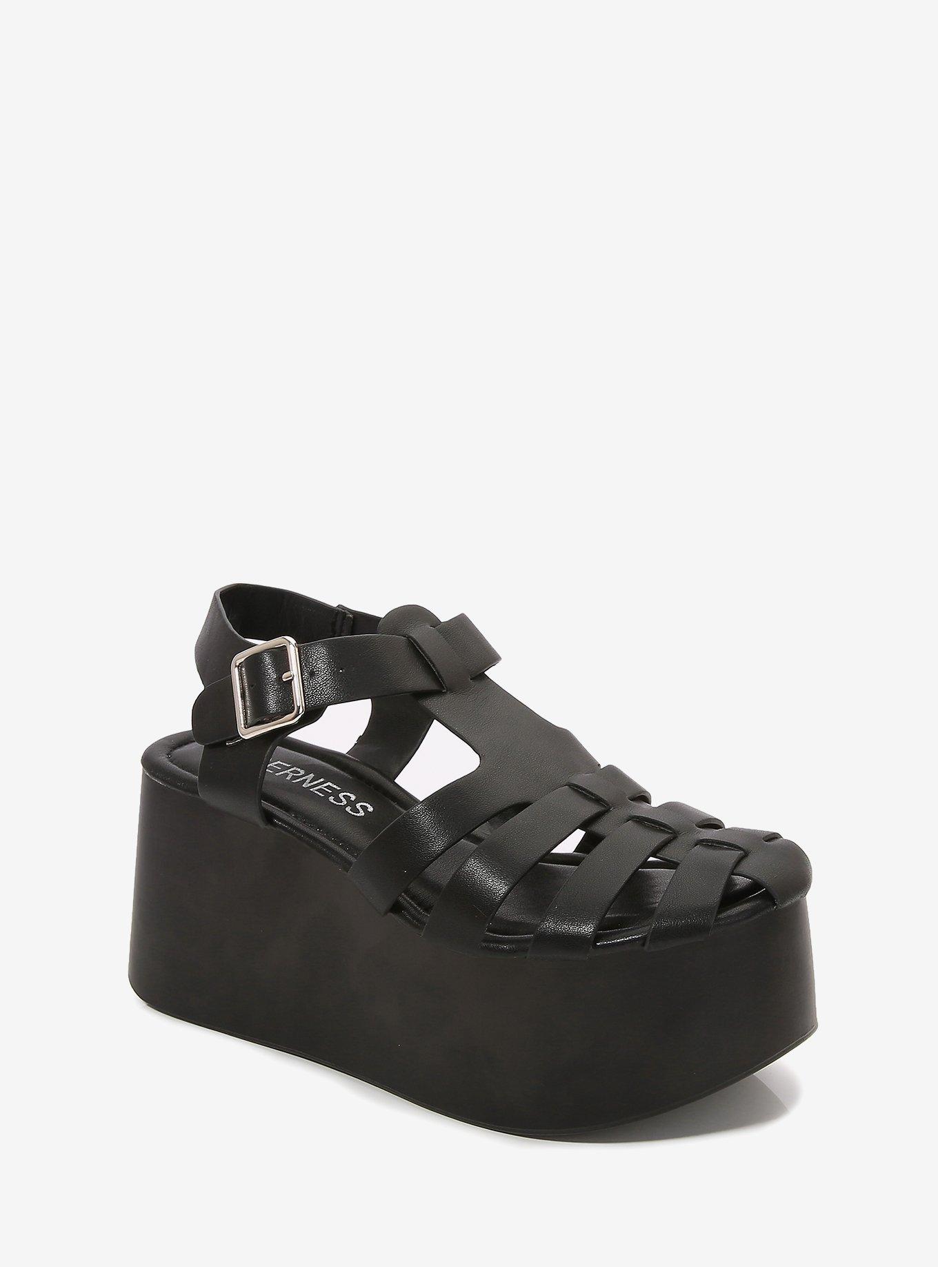 Brianna Platform Sandal Black | Hot Topic