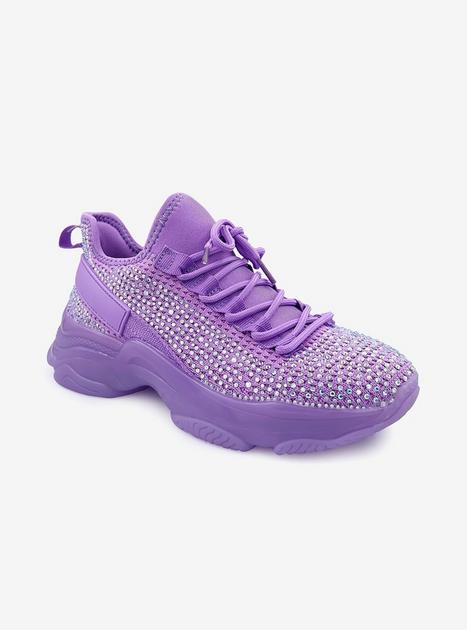 Freya Sparkle Platform Sneaker Purple | Hot Topic