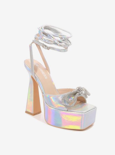 Milana Party Silver Platform Shoes | Hot Topic