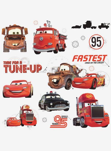 Disney Pixar Cars Friends To The Finish Peel And Stick Wall Decals ...