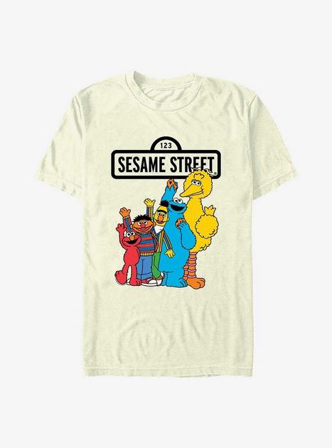 Sesame Street Friends Waving T-Shirt - BEIGETAN | Hot Topic