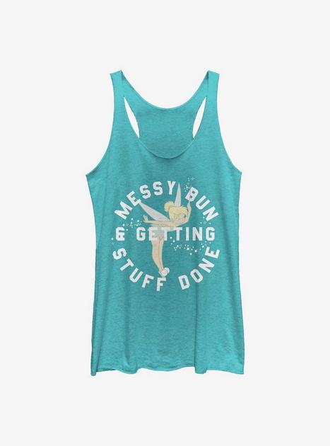 Disney Peter Pan Tinker Bell Messy Bun & Getting Stuff Done Girls Tank ...