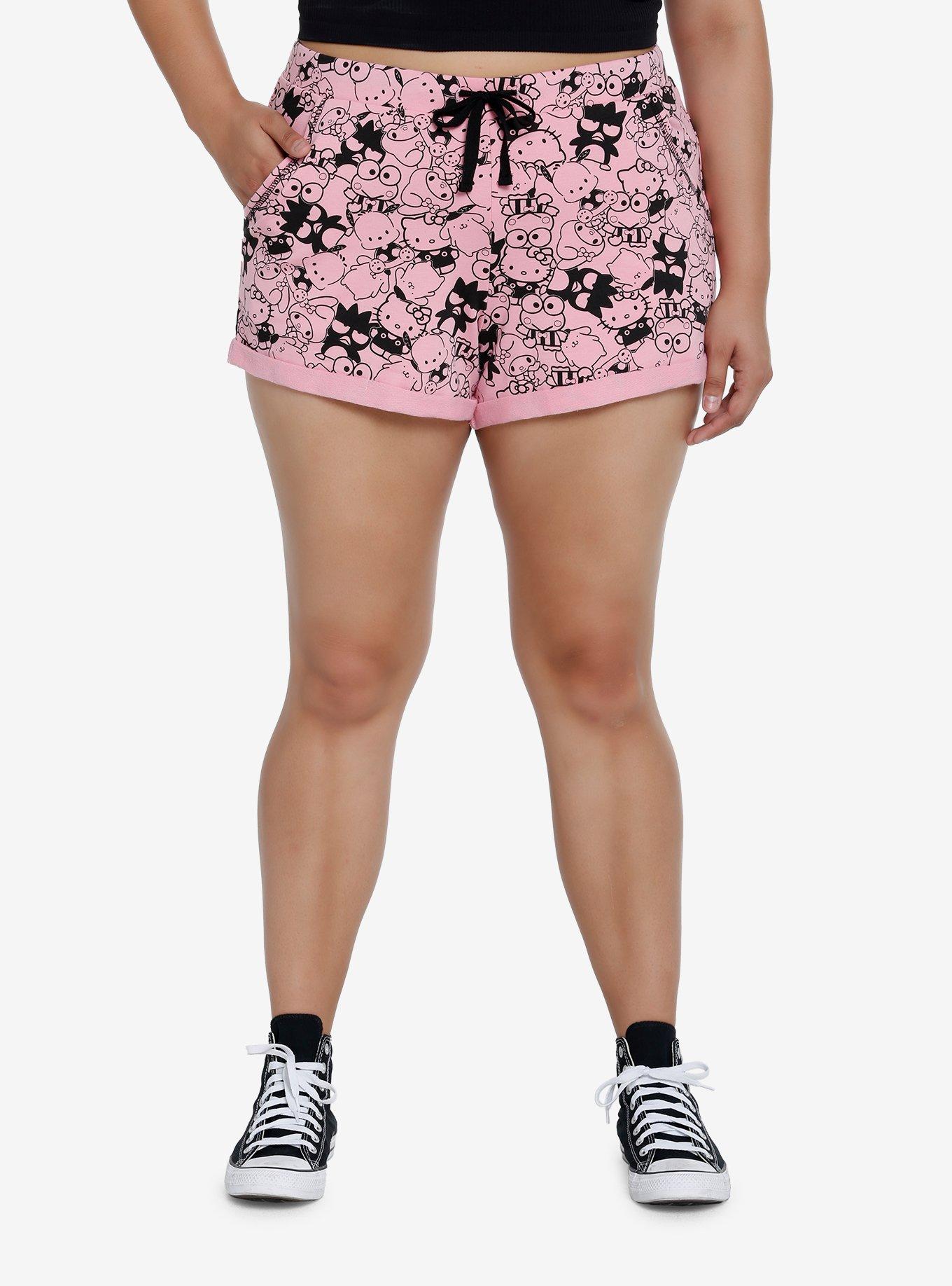 Hello Kitty And Friends Line Art Lounge Shorts Plus Size Hot Topic