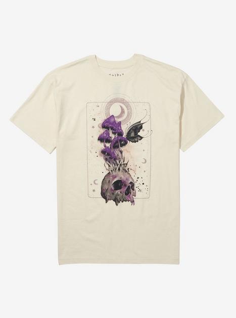 Dark Mushrooms & Skulls Boyfriend Fit Girls T-Shirt | Hot Topic