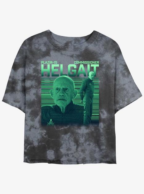 Star Wars The Mandalorian Commissioner Helgait Tie-Dye Girls Crop T ...