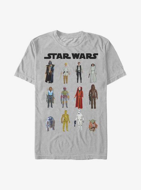 Star Wars Action Figures Extra Soft T-Shirt - SILVER | Hot Topic