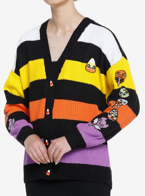 Sweet Society Kawaii Halloween Candy Stripe Girls Cardigan | Hot Topic