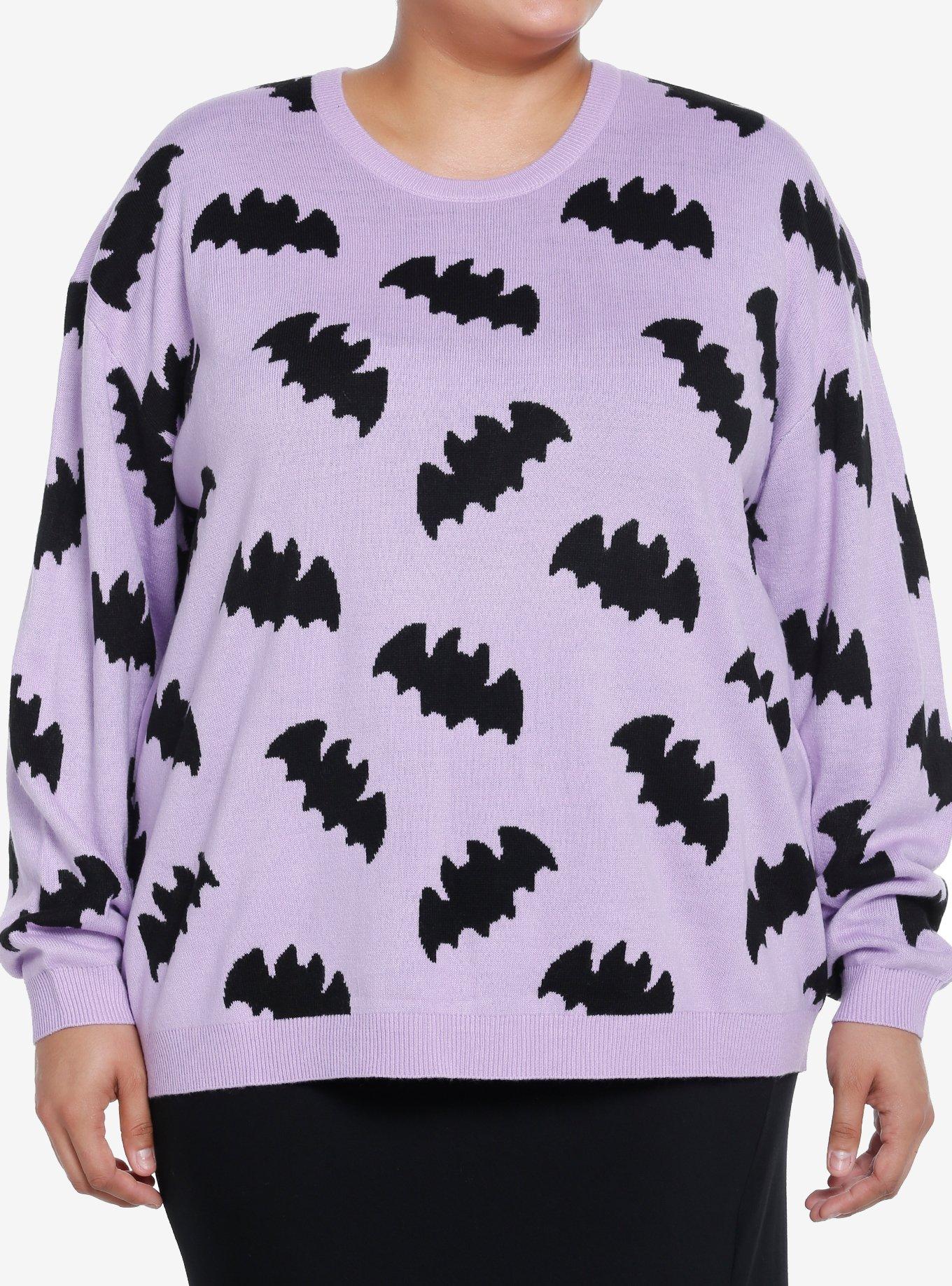 Sweet Society Purple Bats Girls Sweater Plus Size | Hot Topic