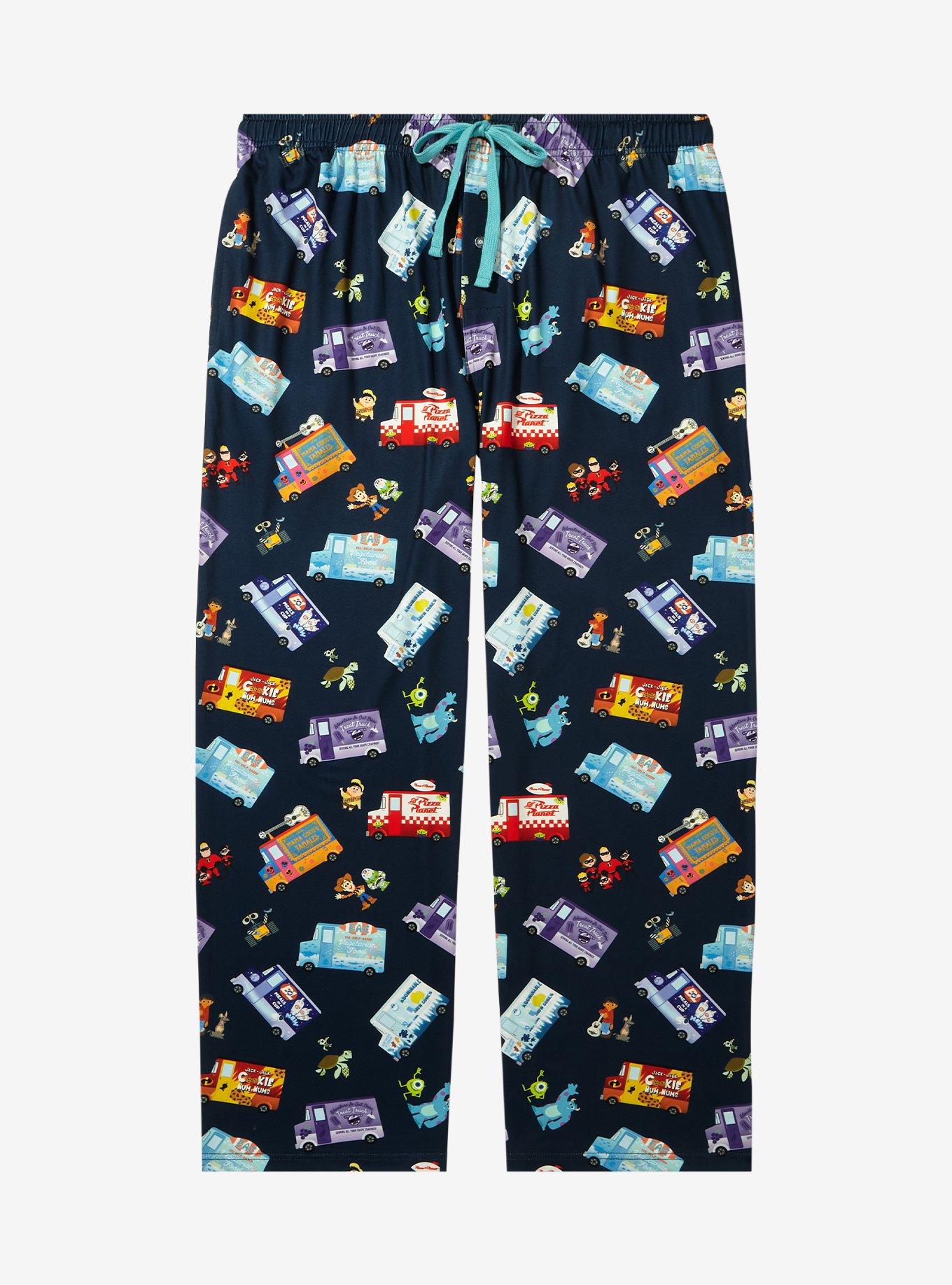 Disney Pixar Food Trucks Allover Print Womens Plus Size Sleep Pants