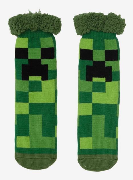 Minecraft Creeper Cozy Slipper Socks | Hot Topic