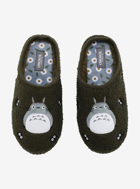 Studio Ghibli My Neighbor Totoro Soot Sprites Sherpa Plush Slippers ...