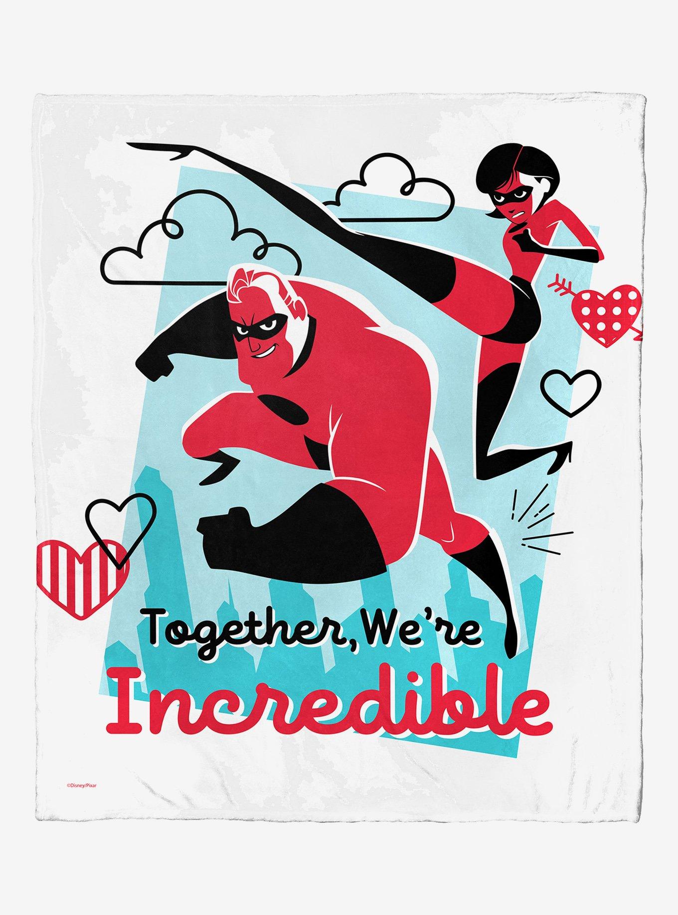 Hot Topic Disney Pixar The Incredibles Incredible Together Blanket ...