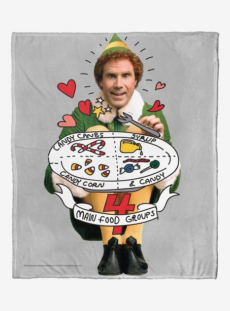 Elf Four Food Groups Silk Touch Throw Blanket | Hot Topic