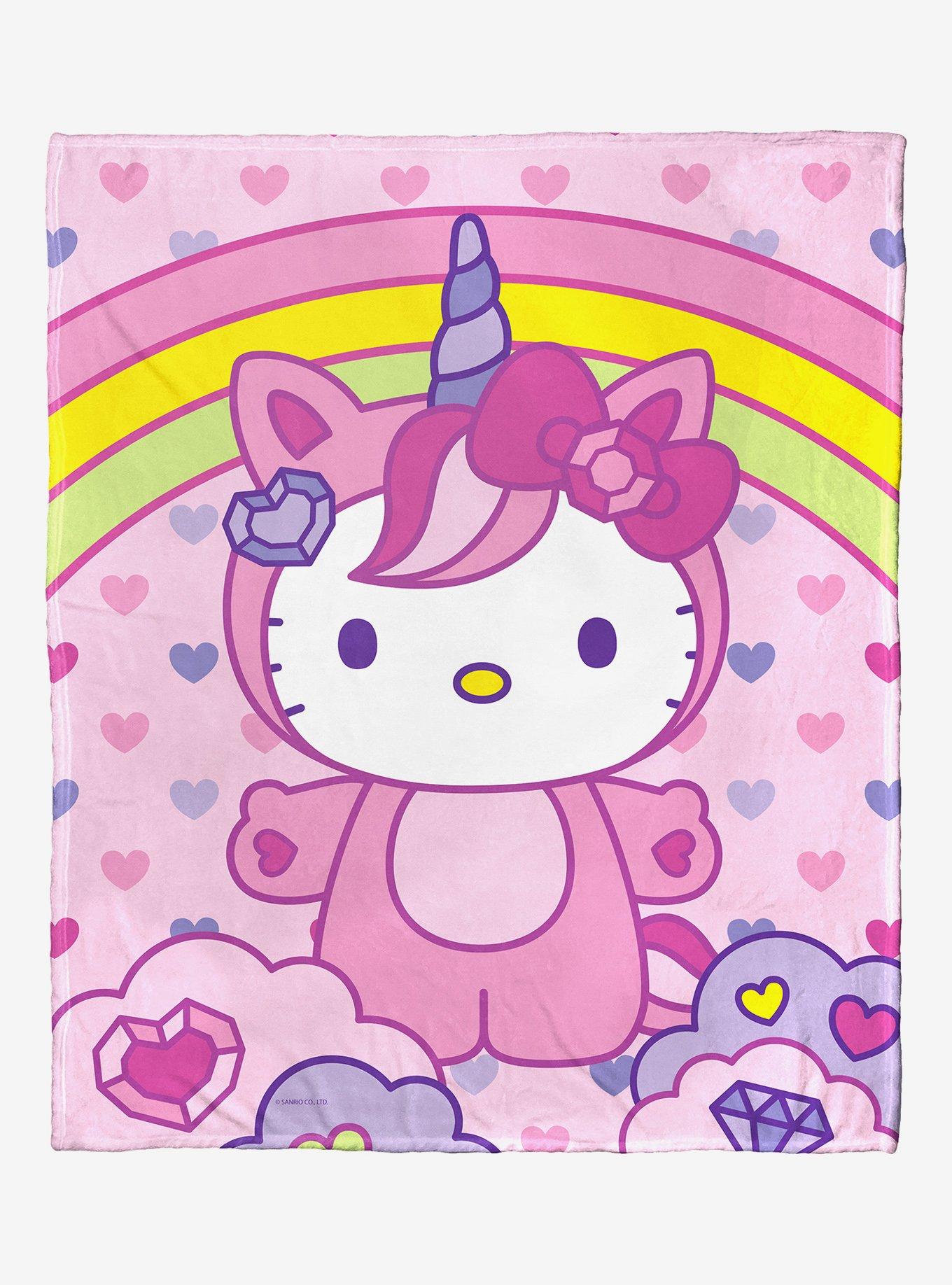 Sanrio Hello Kitty Love And Unicorns Silk Touch Throw Blanket Hot Topic
