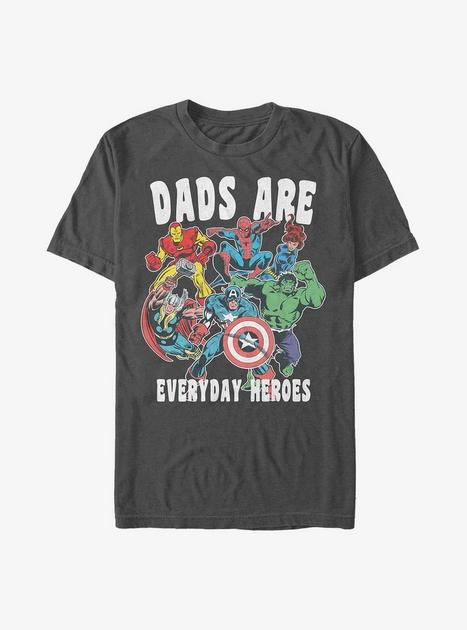 Marvel Avengers Dads Are Everyday Heroes T-Shirt - GREY | Hot Topic