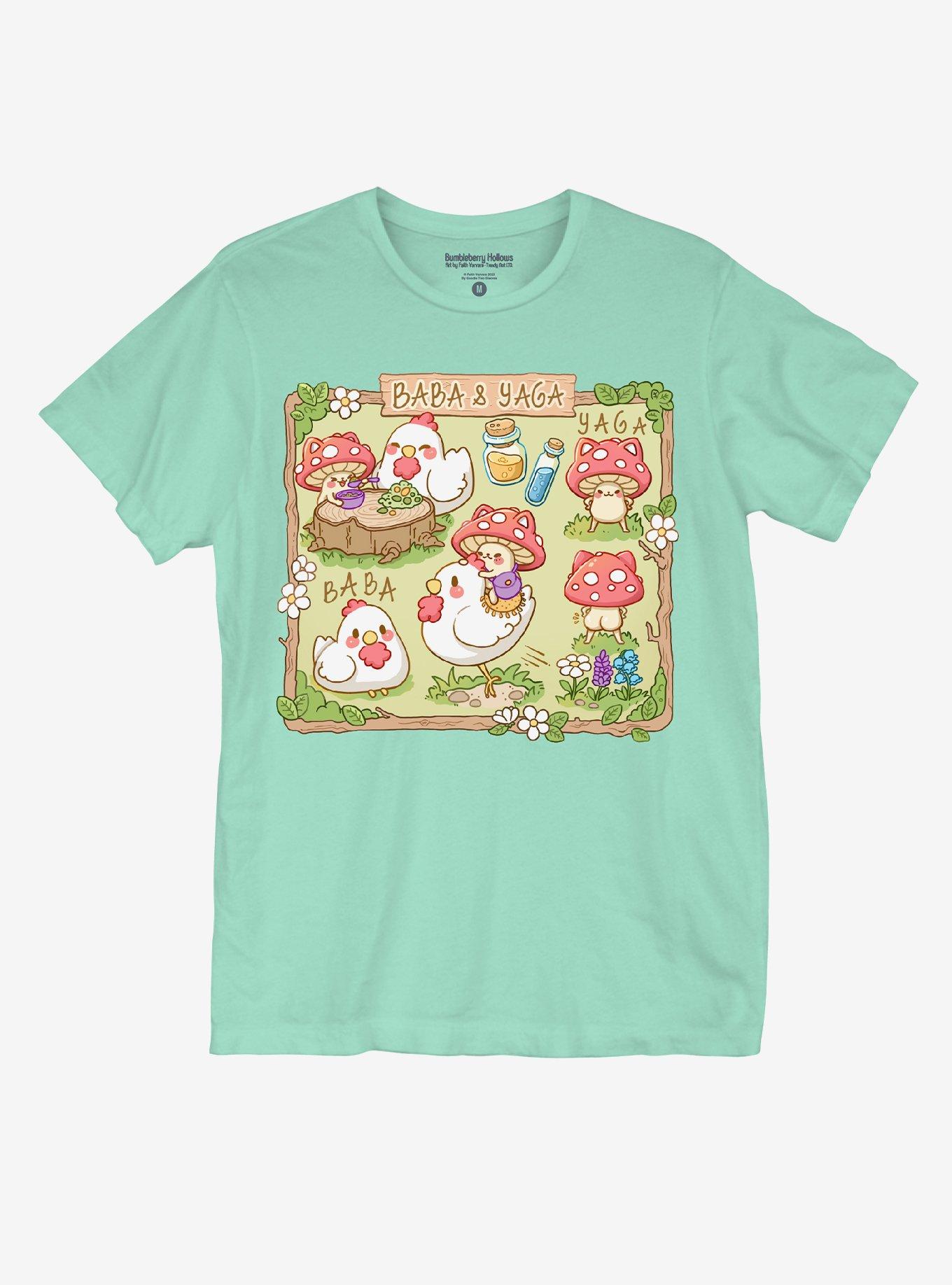 Baba & Yaga Mushroom Forest Duo T-Shirt By Faith Varvara | Hot Topic