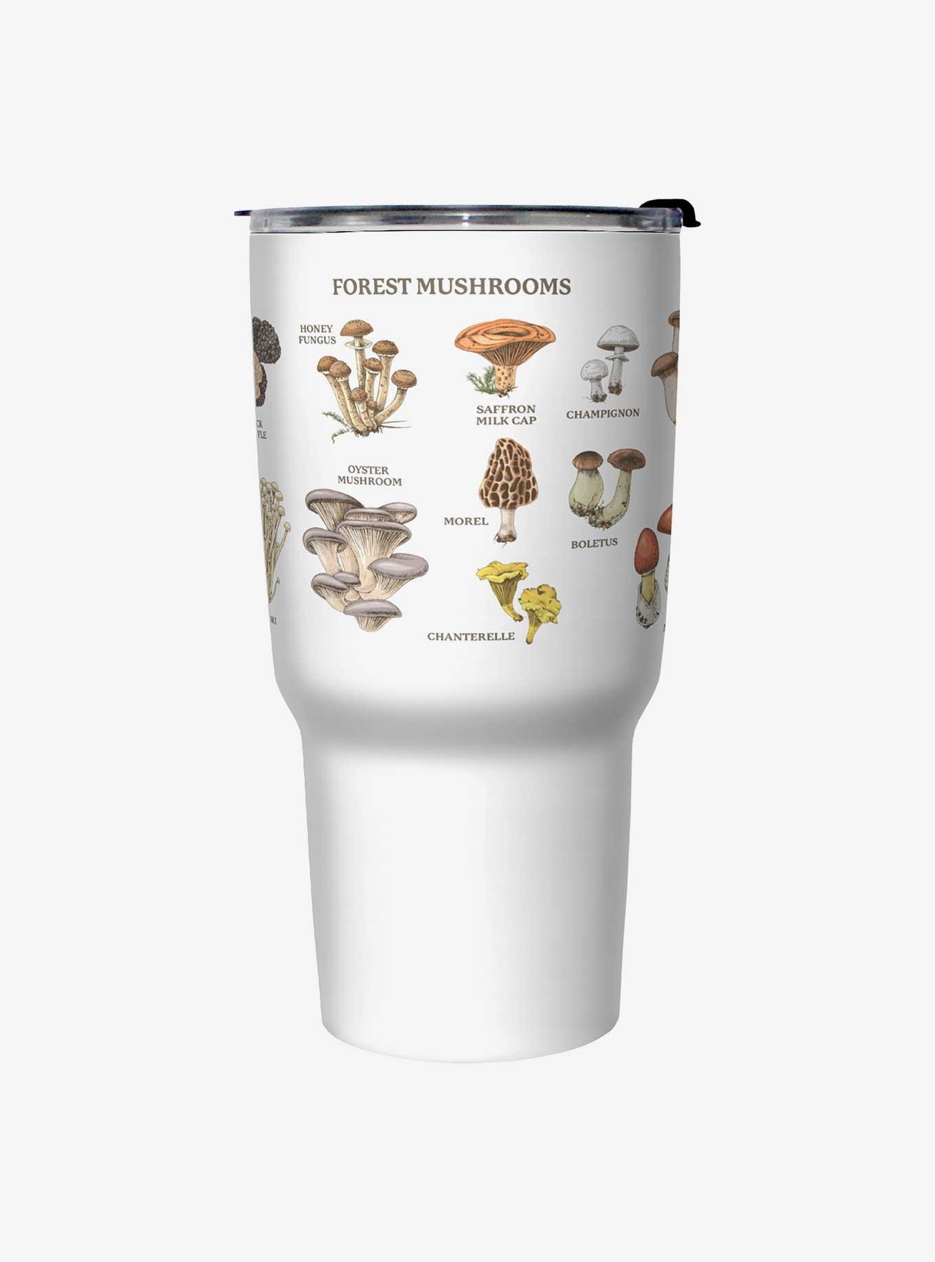 Hot Topic Wild Mushrooms Travel Mug - WHITE | Hot Topic