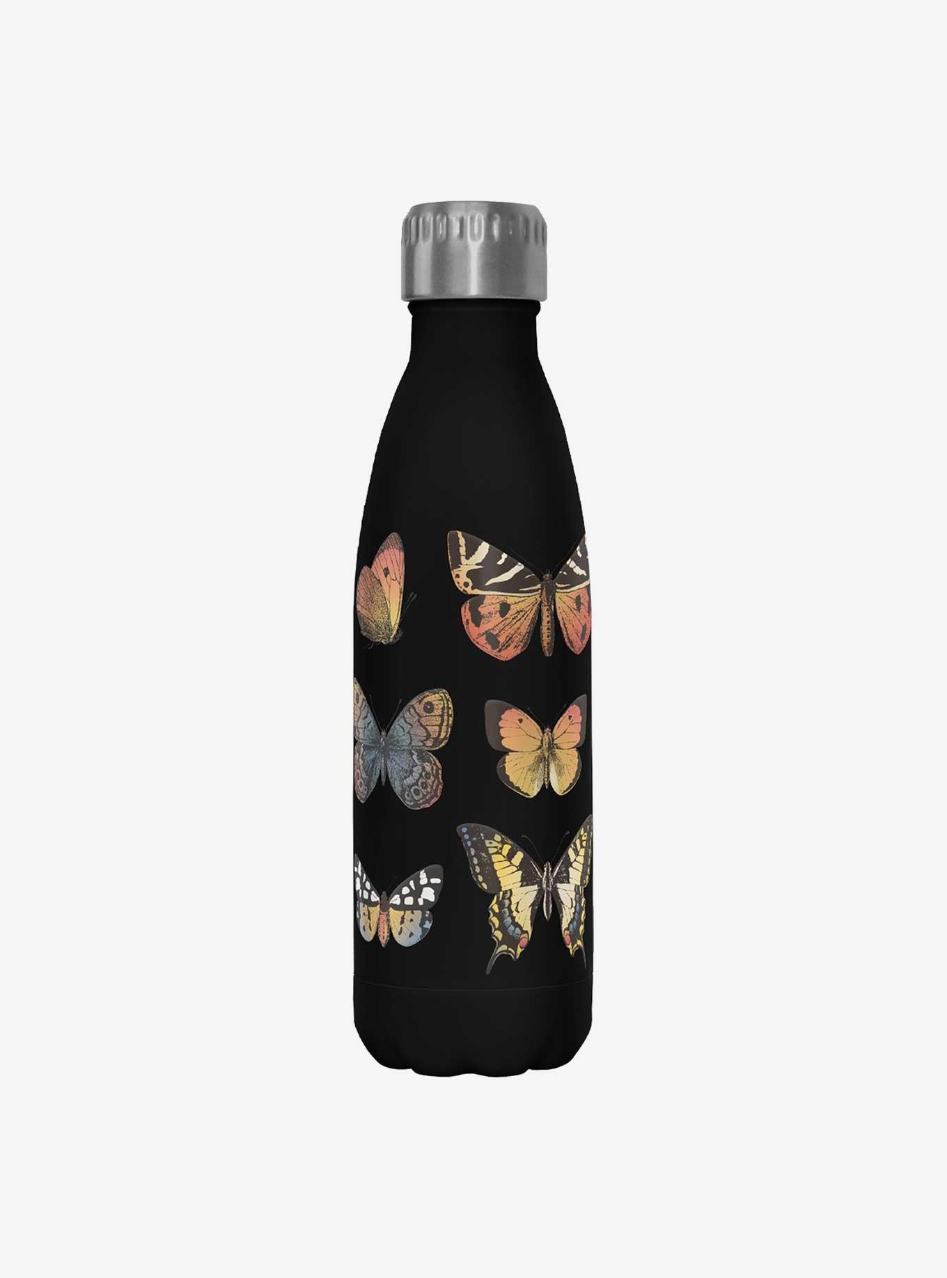 Hot Topic Lepidopterology No Text Water Bottle - BLACK | Hot Topic