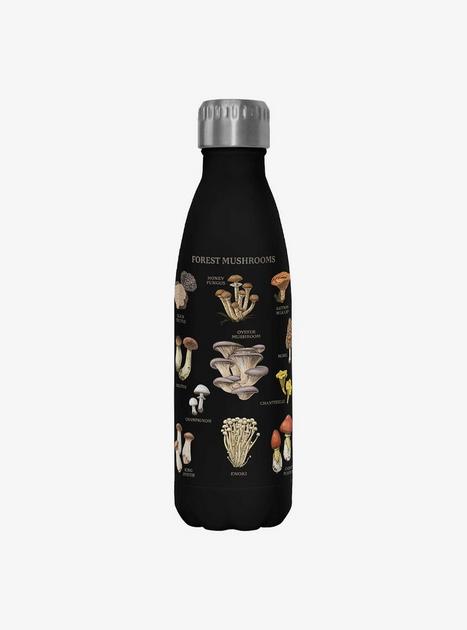 Wild Mushrooms Water Bottle - BLACK | Hot Topic