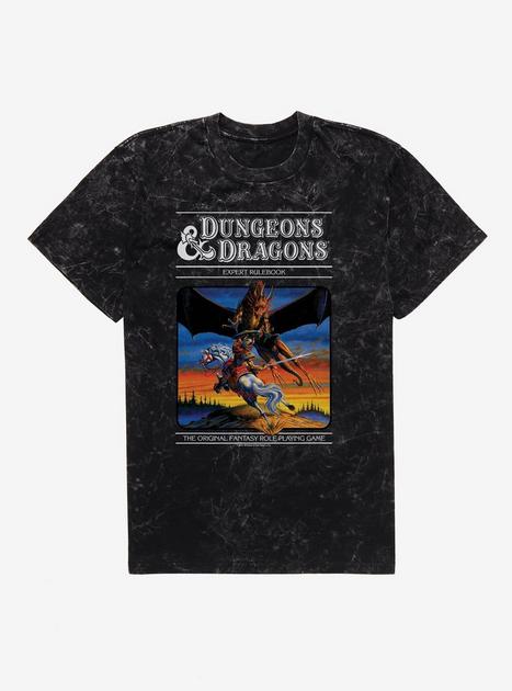 Dungeons & Dragons Vintage Expert Rulebook Mineral Wash T-Shirt - BLACK ...