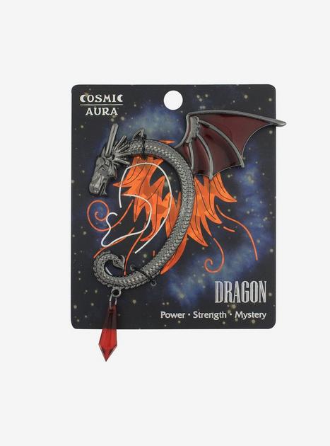 Cosmic Aura Red Dragon Gem Ear Cuff | Hot Topic