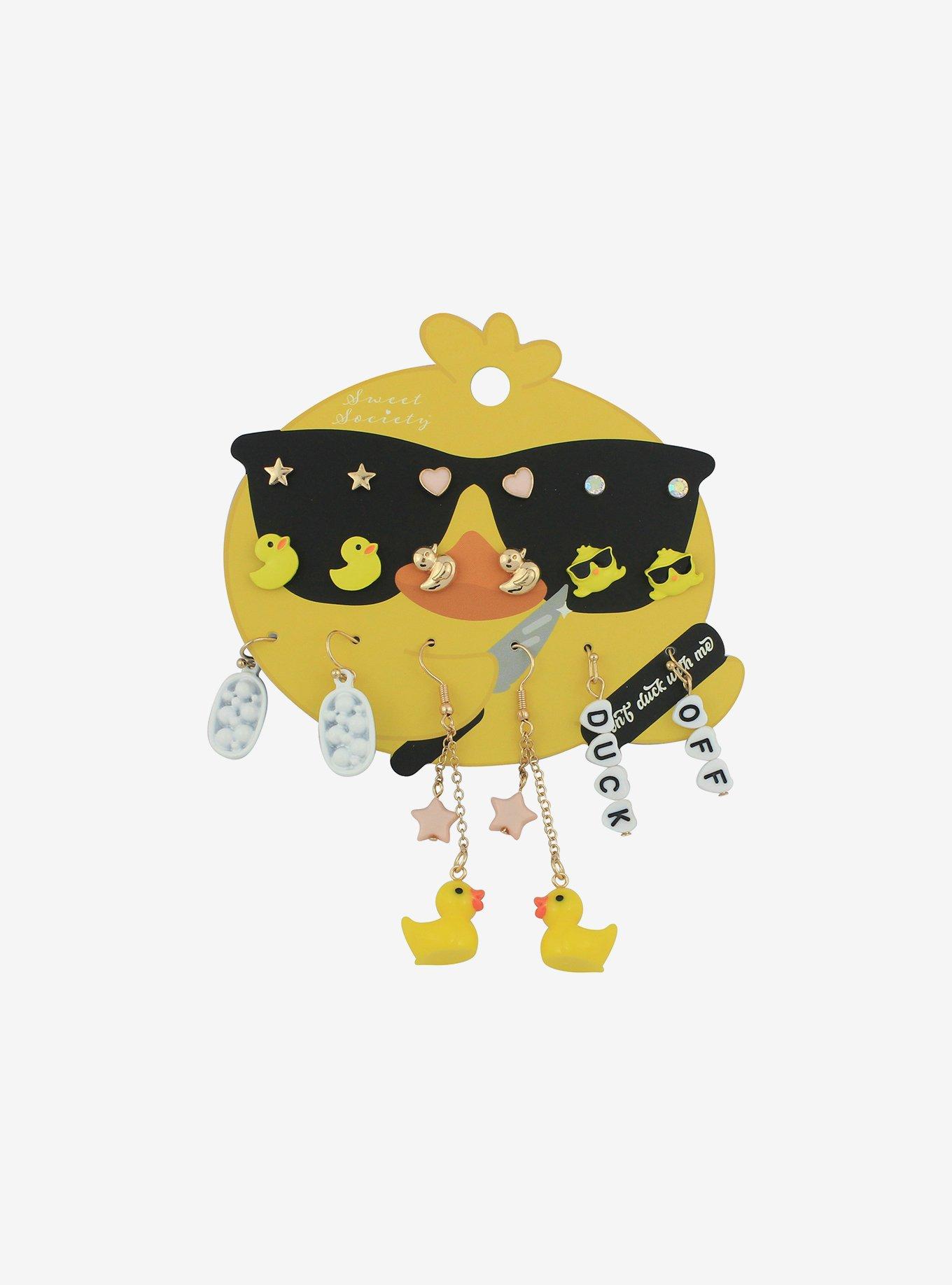 Sweet Society Rubber Duck Earring Set Hot Topic