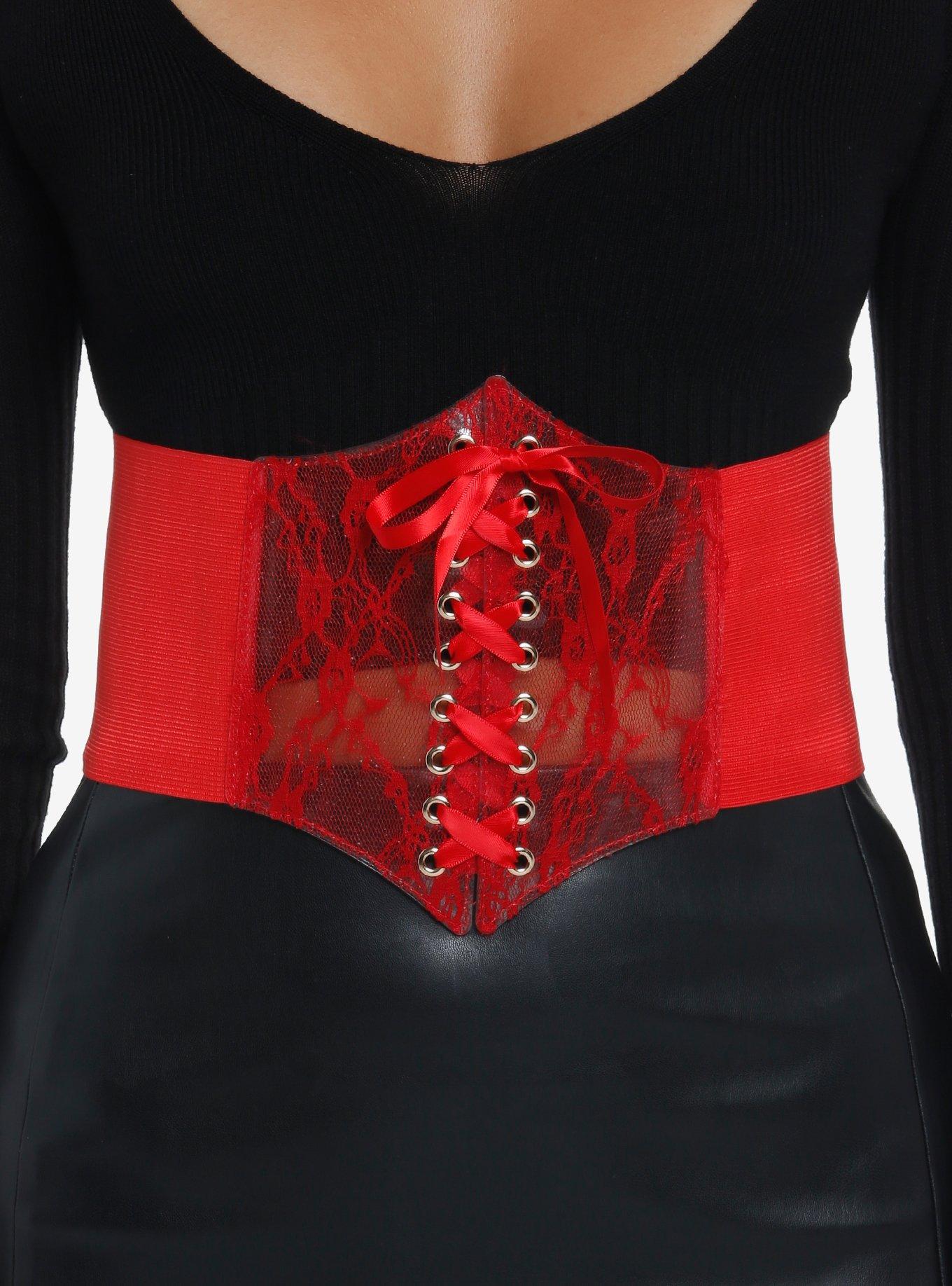 Red Floral Lace Corset | Hot Topic