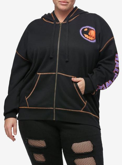 Halloween Photo Collage Girls Zip-Up Hoodie Plus Size | Hot Topic