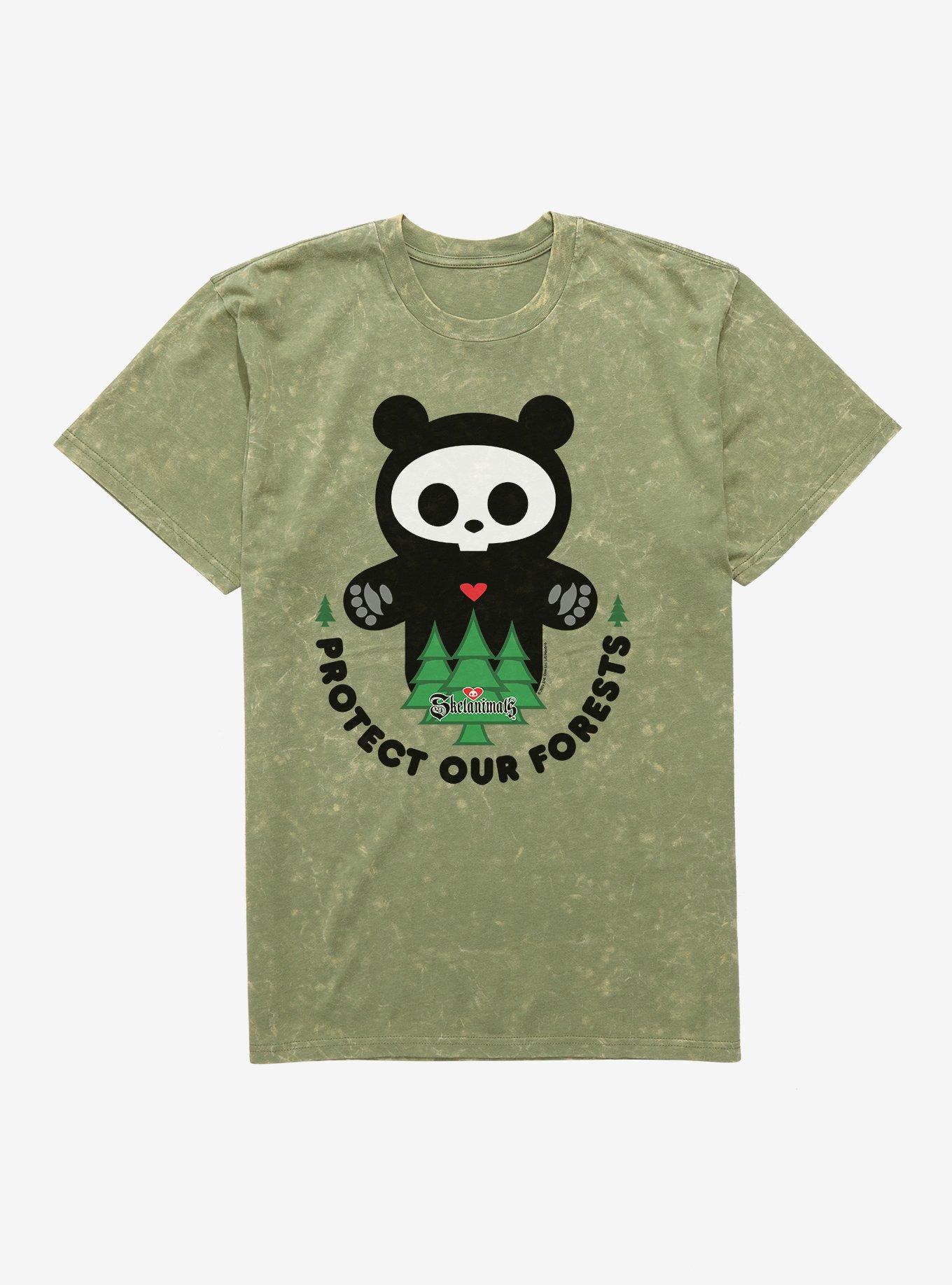 Skelanimals ChungKee Protect Our Forests Mineral Wash T-Shirt - GREEN ...