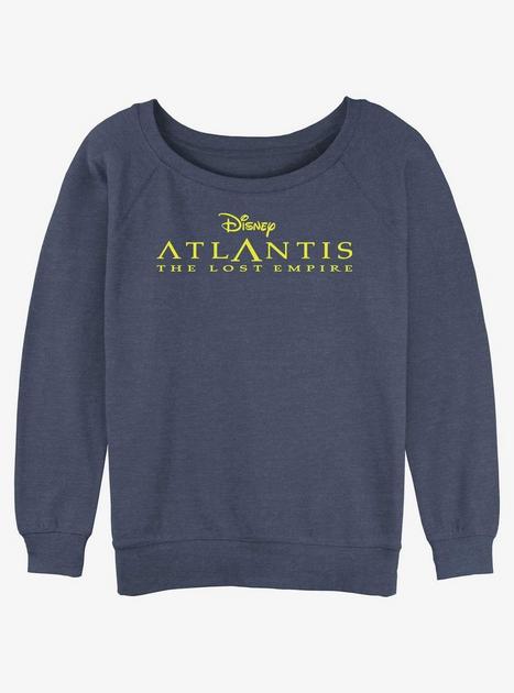 Disney Atlantis: The Lost Empire Logo Girls Slouchy Sweatshirt - BLUE ...