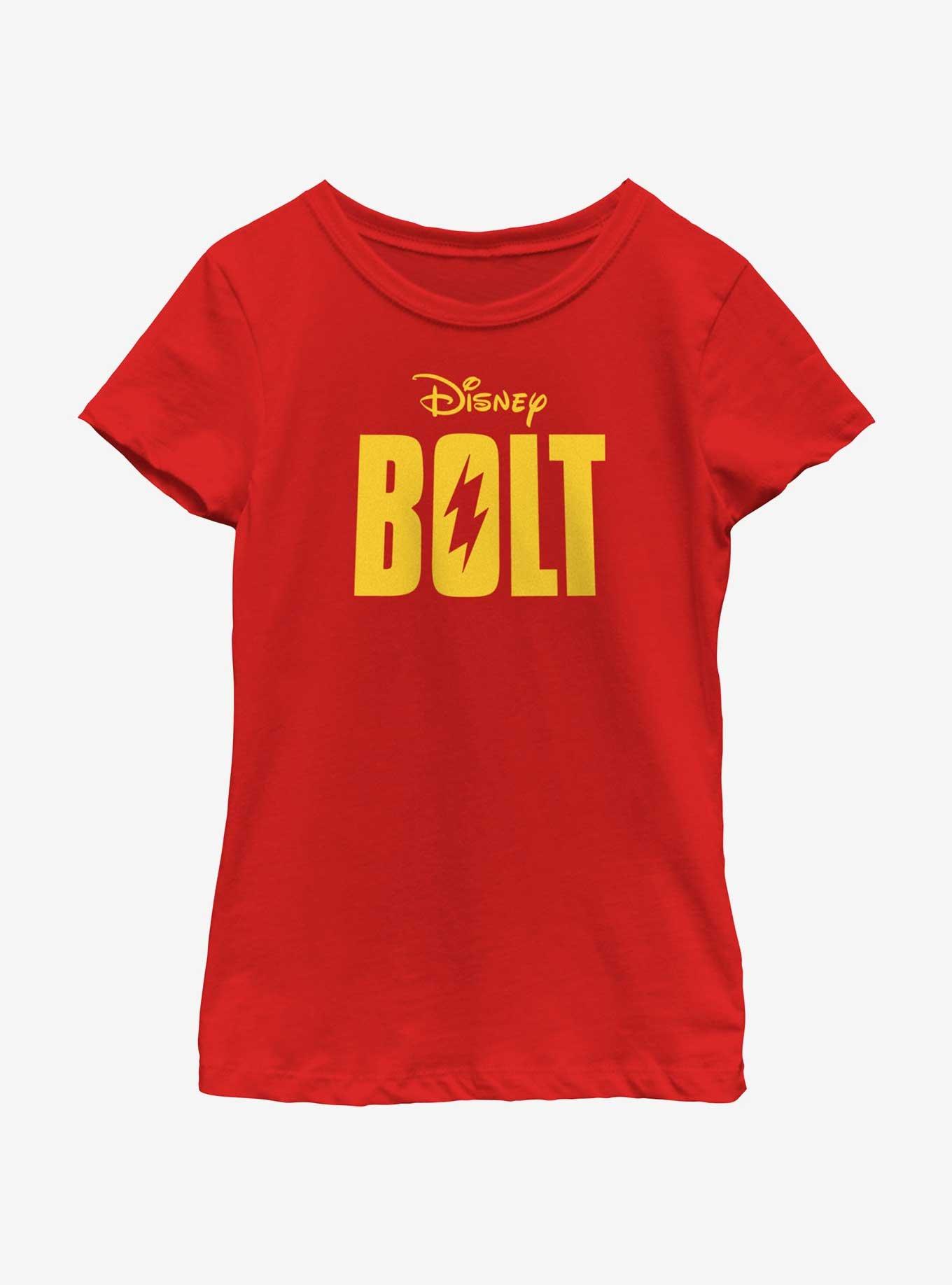 Disney Bolt Logo Youth Girls T-Shirt - RED | BoxLunch