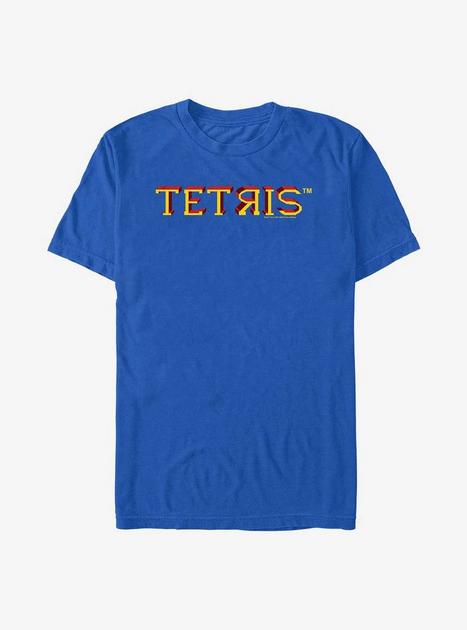Tetris Cathedral Logo T-Shirt - BLUE | Hot Topic