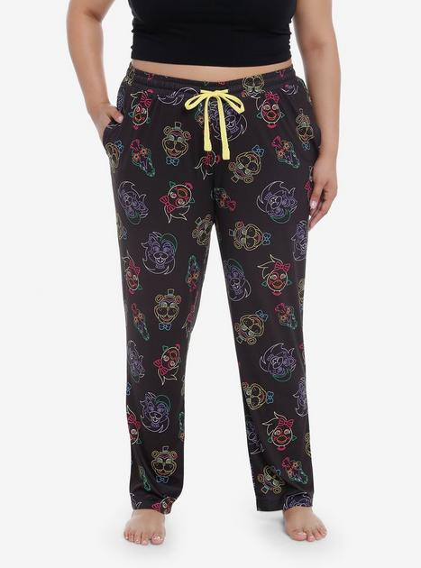 Five Nights At Freddy's Neon Characters Girls Pajama Pants Plus Size ...