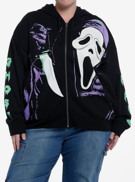 Scream Ghost Face Jumbo Graphic Girls Hoodie Plus Size | Hot Topic