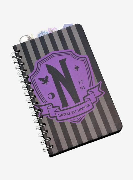 Wednesday Nevermore Academy Emblem Tab Journal - BoxLunch Exclusive ...