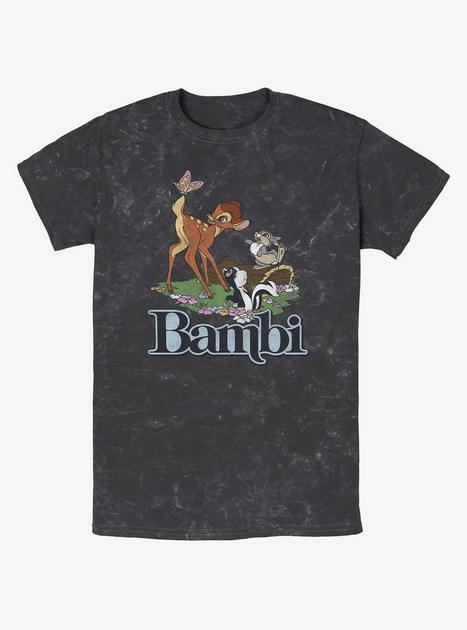 Disney Bambi Forest Friends Logo Mineral Wash T Shirt Multi Hot Topic