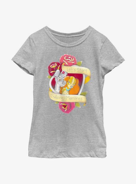 Disney Lady and the Tramp Build Memories Youth Girls T-Shirt - GREY ...