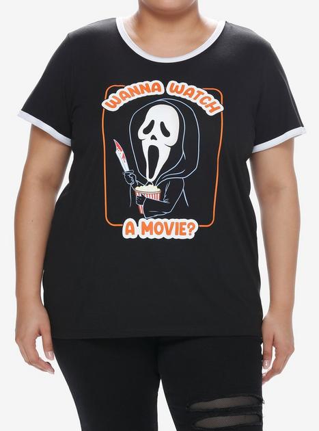 Scream Ghost Face Watch Movies Girls Ringer T-Shirt Plus Size | Hot Topic