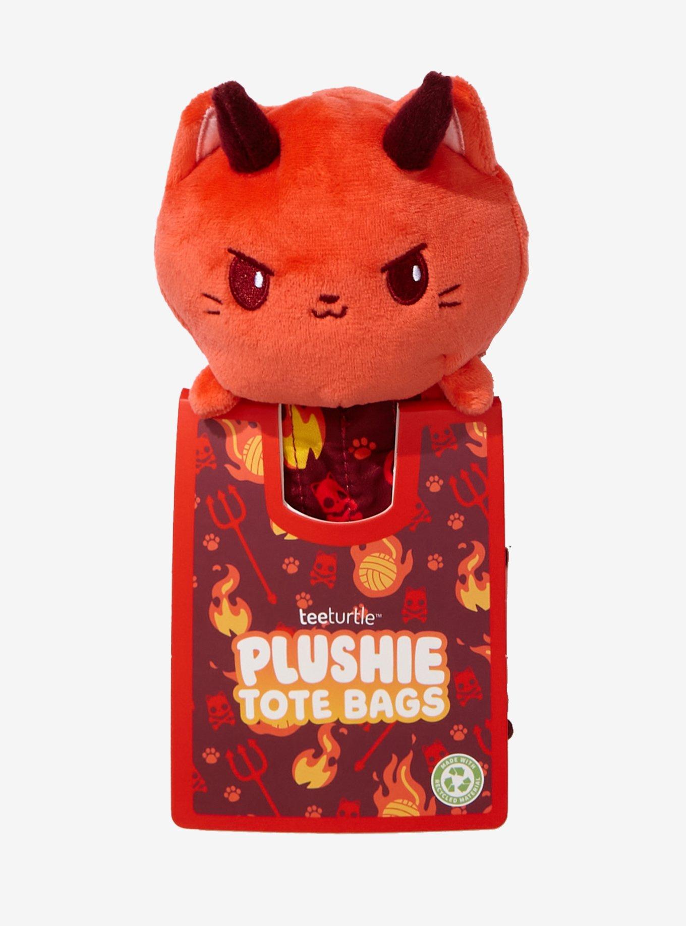 TeeTurtle Devil Cat Plush Reusable Tote Bag | BoxLunch