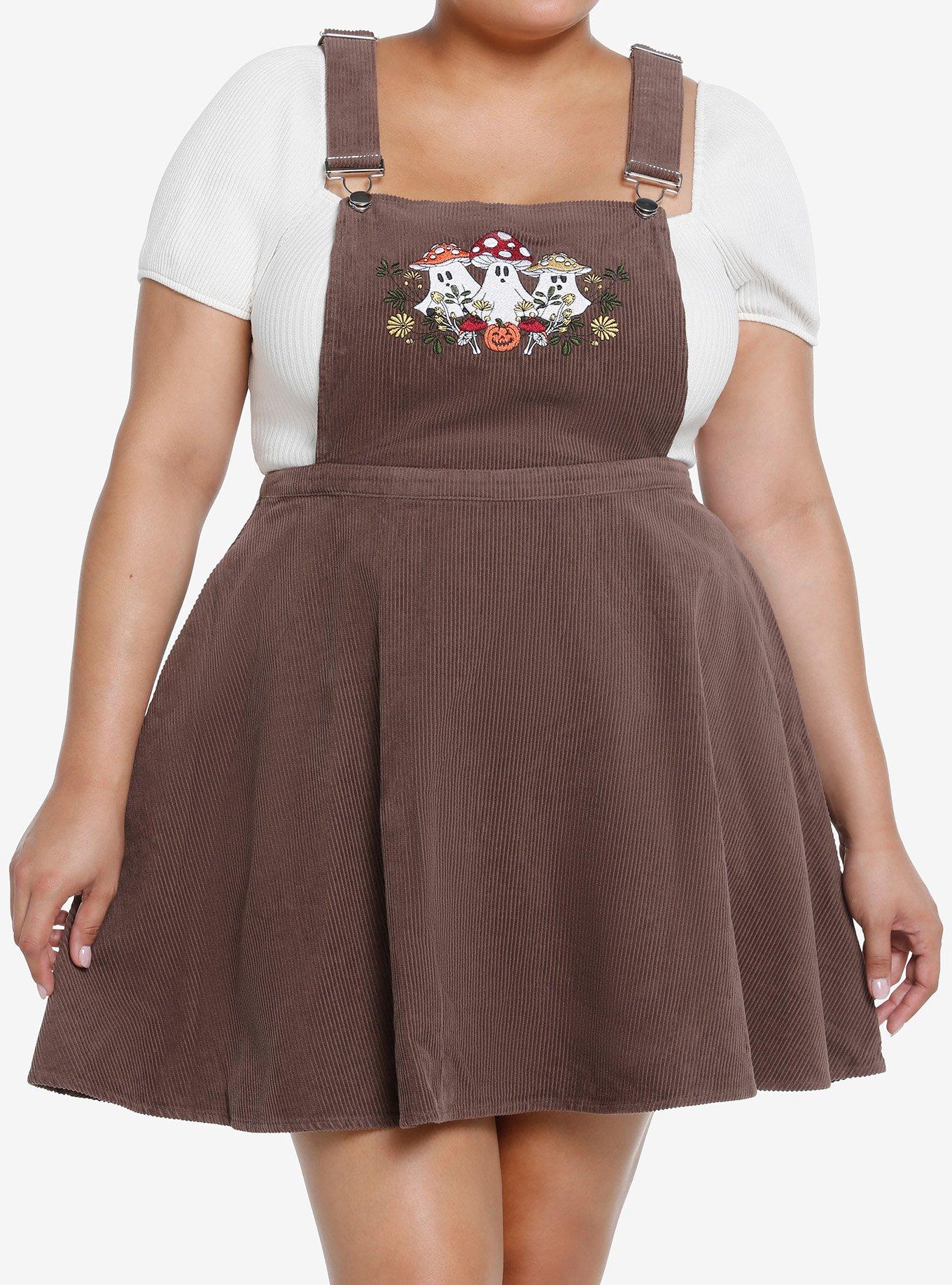 Thorn And Fable Ghost Mushroom Corduroy Skirtall Plus Size Hot Topic