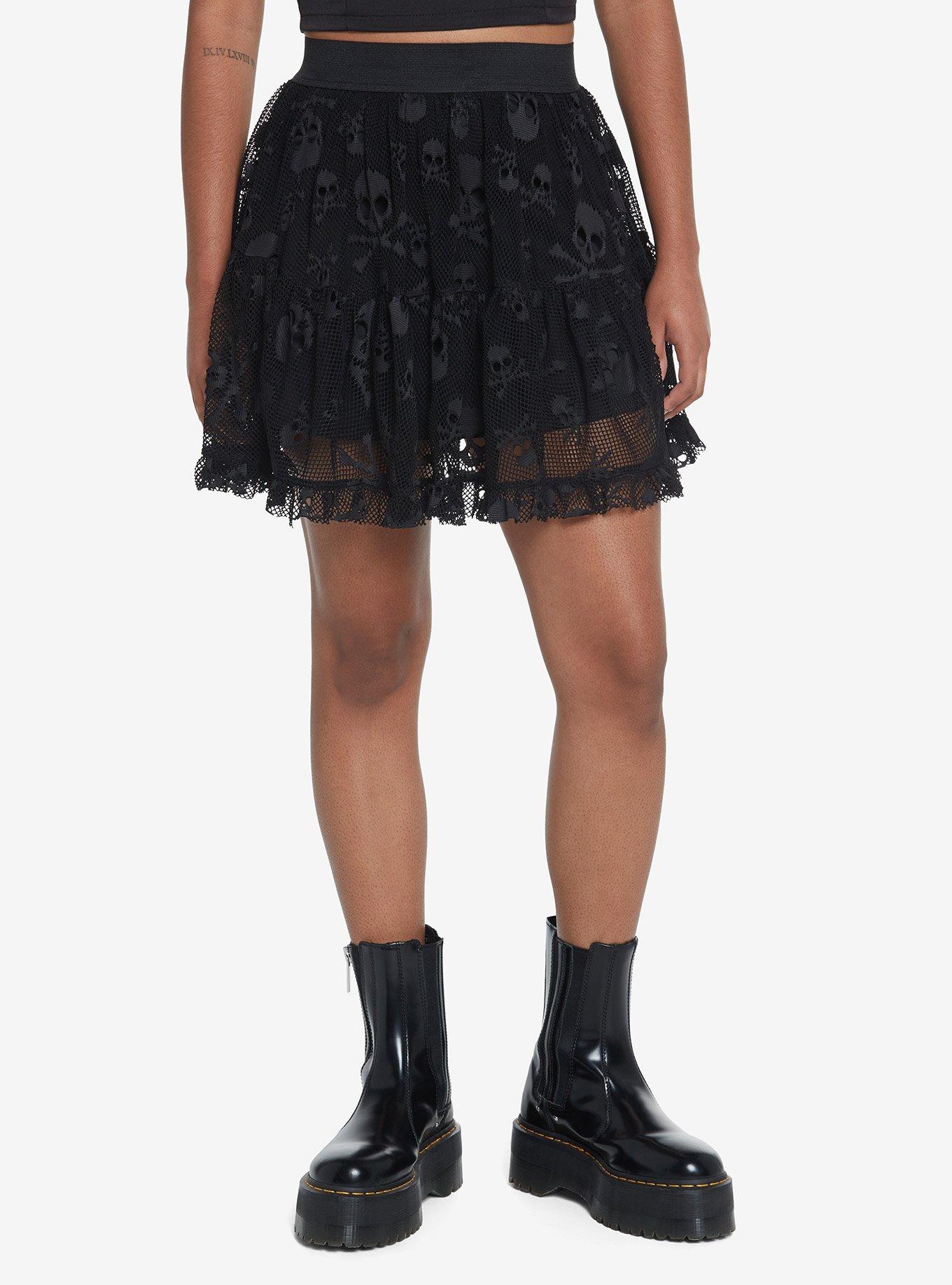 Social Collision Black Skull Tutu Skirt Hot Topic